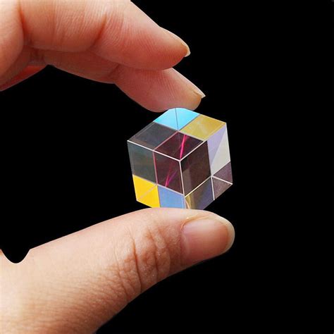 Prism Six Sided Bright Light Combine Cube Prism Stained Glass Beam