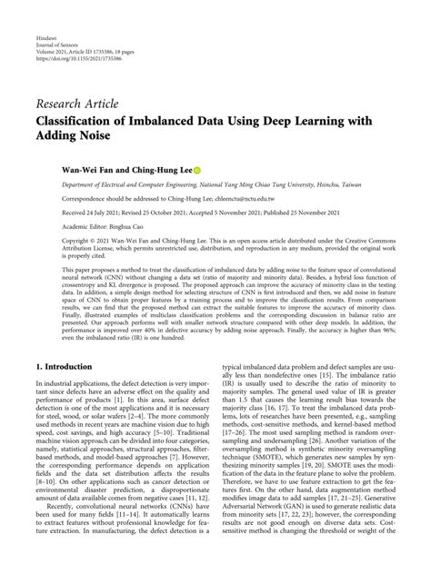 Pdf Classification Of Imbalanced Data Using Deep Learning With Adding