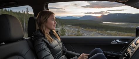Premium Ai Image A Woman Sitting In The Passenger Seat Of A Car