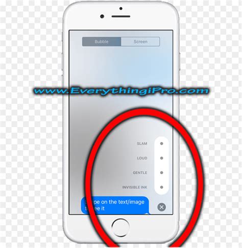 slam loud gentle and invisible ink ios 10 messages iphone png