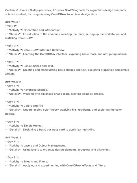 Siwes Logbook Pdf Page Layout Computing