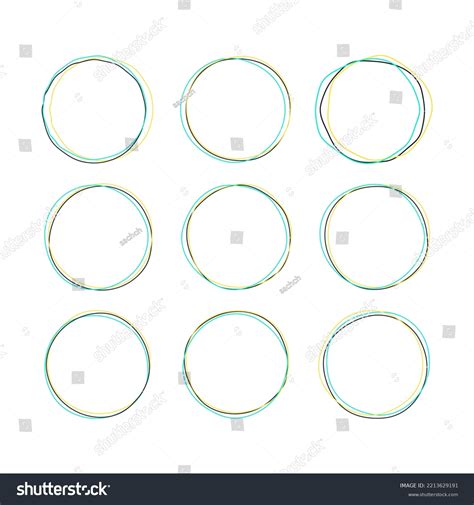 Vector Set Round Frames Stock Vector Royalty Free 2213629191 Shutterstock