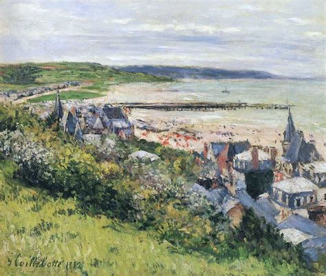 Gustave Caillebotte Plage De Trouville Vue De La Corniche Tableau De