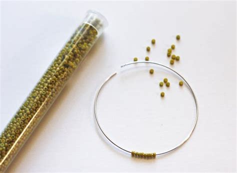 Easy Diy Beaded Hoop Earrings How About Orange Beaded Hoop Earrings