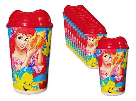 Vaso Pitillo La Sirenita X Sorpresa Pi Ata Regalo Cuotas Sin Inter S