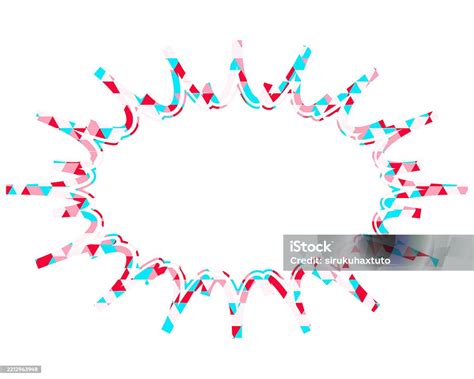 Stained Glass Style Speech Bubble Triangular Pattern Elongated Jagged