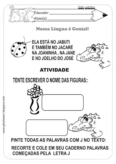 Atividades Letras Do Alfabeto Consoantes De J L M N Ideia Criativa