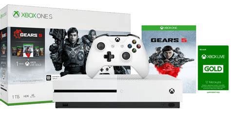 Xbox One S + 100 игр + Gears of War Bundle (1 ТБ - new) лучшая цена