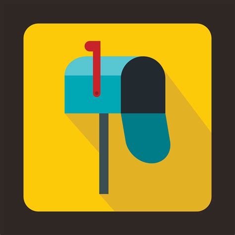Open Blue Mailbox Icon In Flat Style 14424779 Vector Art At Vecteezy