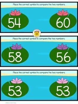 Greater Than Less Than Comparing Two Numbers Activity Cards To 100