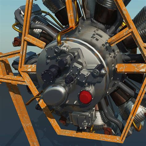 Ms20 Wright Cyclone 9 Radial Engine For Vue 9 3d Models London224