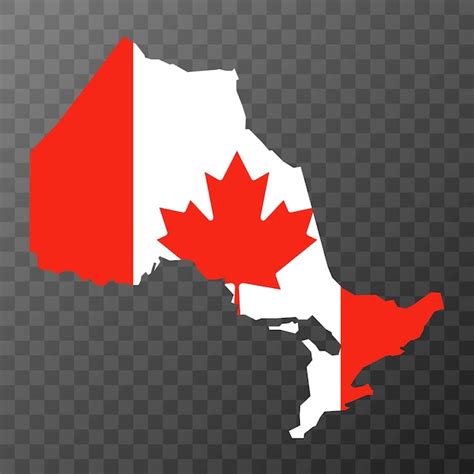 Premium Vector Ontario Map Province Of Canada Vector Illustration