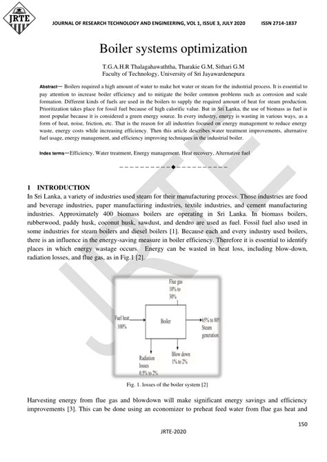 Pdf Boiler Systems Optimization