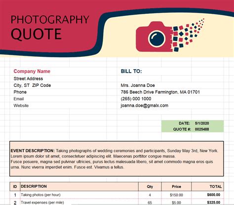 Sample Quotation Formats And Templates In WORD EXCEL