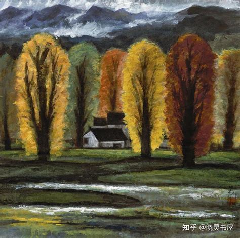 林风眠风景画二 知乎