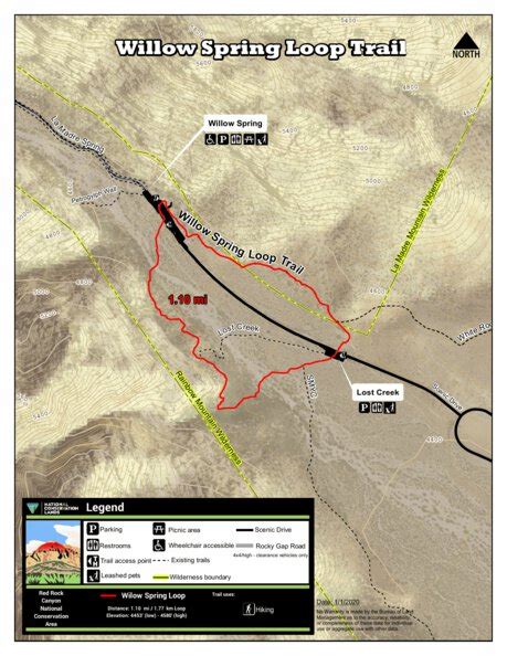 Willow Spring Loop Trail Map By Red Rock Canyon National Conservation