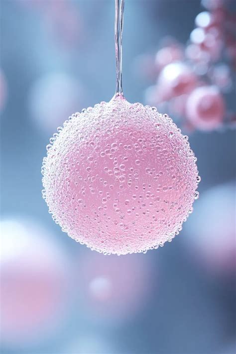 Sperm Reproduction Cell Viewed In Natural Environment Under Microscope