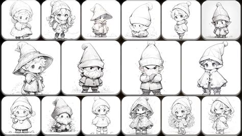 Artstation 200 Pencil Drawings Of Manga Chibi Gnome Full Body