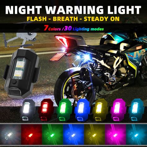 7สีแสงรถจักรยานยนต์จักรยานกระพริบ Led สัญญาณโคมไฟไร้สายมินิกลางคืนไฟ