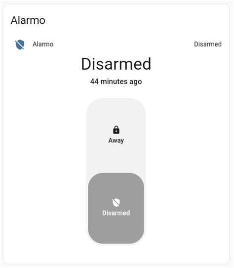 Alarm Control Panel Entity View Vs Card View Configuration Home