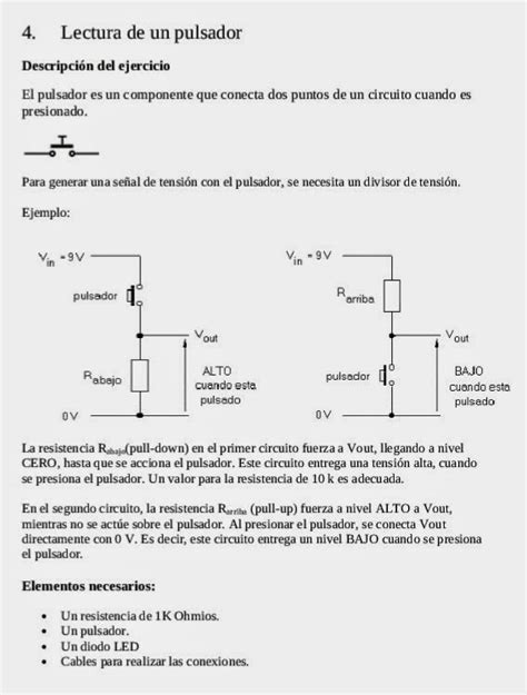 Electrónica Lectura De Un Pulsador Arduino