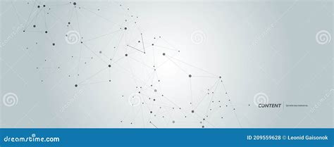 Abstract Connect Molecule Banner And Science Structure Vector Illustration Stock Vector