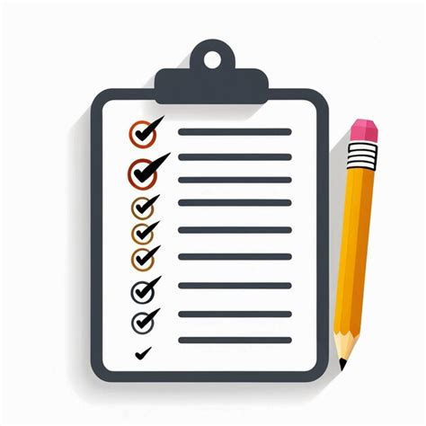 Premium Photo Checklist Special Flat Icon With Pencil