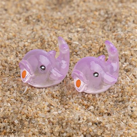 제이포니 보라색 돌고래 모양 바다 파츠 마리모 키우기 어항 재료 B R002 위시버킷