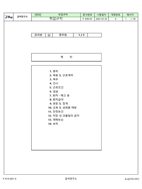 표준취업규칙 20210601 20210826064116 Pdf