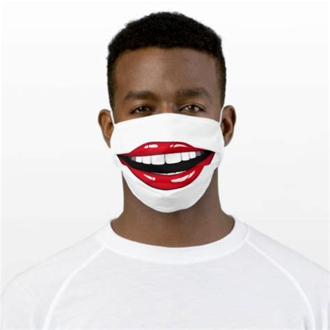 Funny Lips Open Mouth Face Mask Zazzle