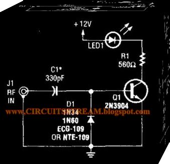 Simple Rf Output Indicator Circuit Diagram Electronic Circuit