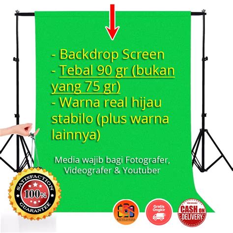 Jual Kain Green Screen Backdrop Background Greenscreen Hijau Youtuber