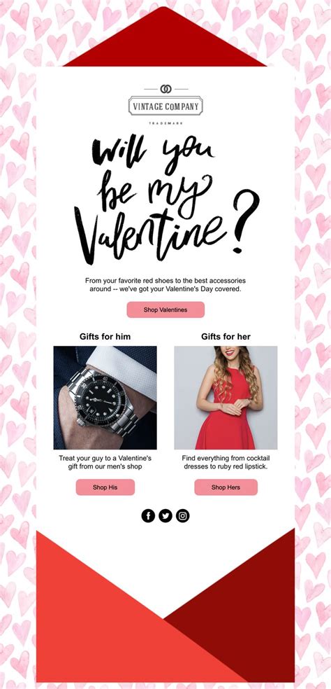 Creative Valentines Day Email Templates For Small Businesses And