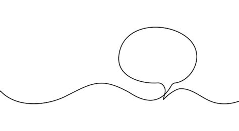 Premium Vector Speech Bubble Continuous One Line Art Drawing Dialogue Speech Bubble
