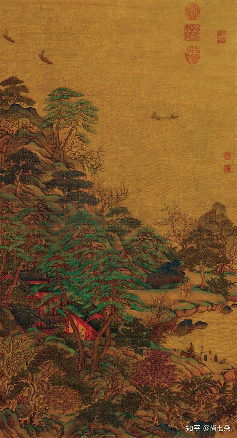 唐代李思训李昭道青绿山水古代名画美术资料绘画素材图片保存 知乎
