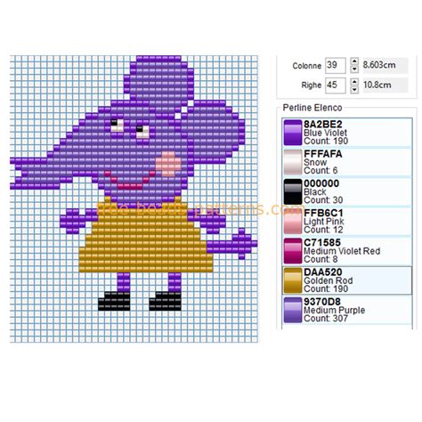 Emily Elephant Peppa Pig Character Free Baby Toy Idea Perler Beads Hama