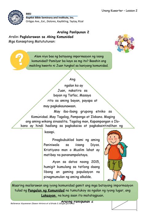 Ang Mga Batayang Impormasyon Ng Isang Komunidad Arali