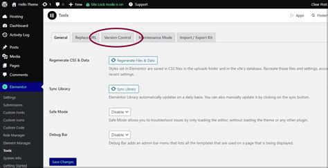 Rollback To A Previous Version Of Elementor Elementor