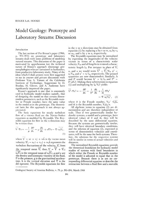 PDF Model Geology Prototype And Laboratory Streams Discussion