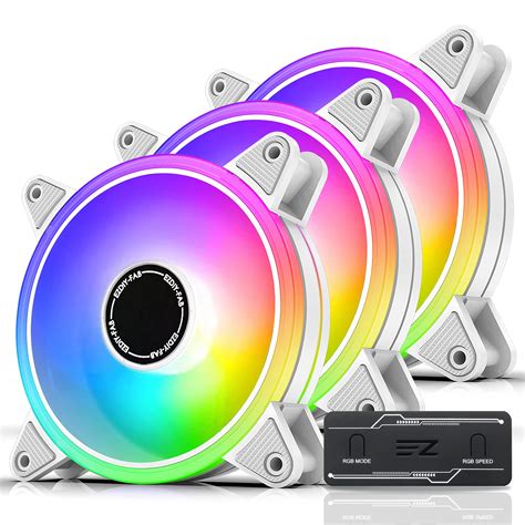 Buy EZDIY FAB White Moonlight RGB PWM Case Fan Mm With RGB PWM Fan Hub Motoard RGB Sync