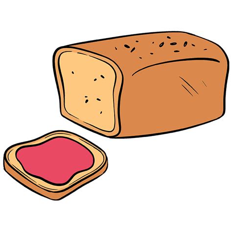 How To Draw Bread Really Easy Drawing Tutorial