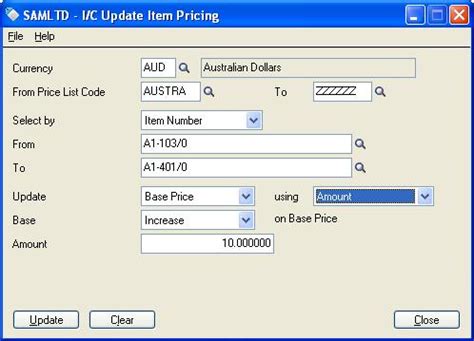 I C Update Item Pricing For Sage 300 ERP Sage 300 ERP Tips Tricks