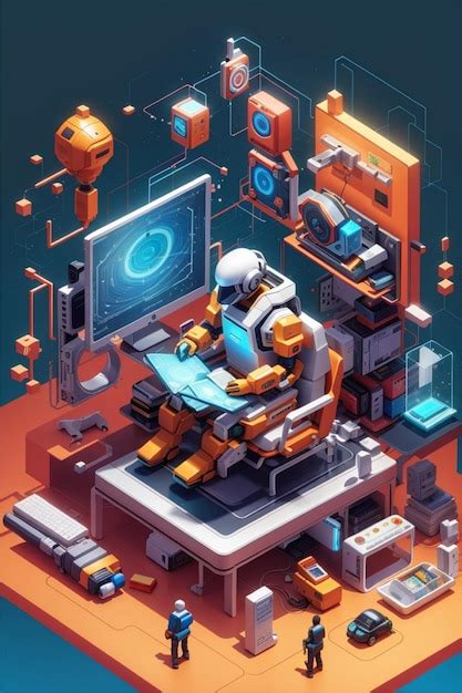 Premium Ai Image Isometric Abstract Background