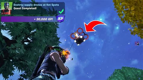 How To Easily Destroy Supply Drones At Hot Spots In Fortnite Youtube