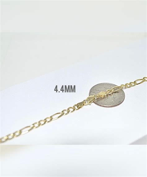 Gold Figaro Chain Necklace 14k Solid Figaro Chain Mens Etsy
