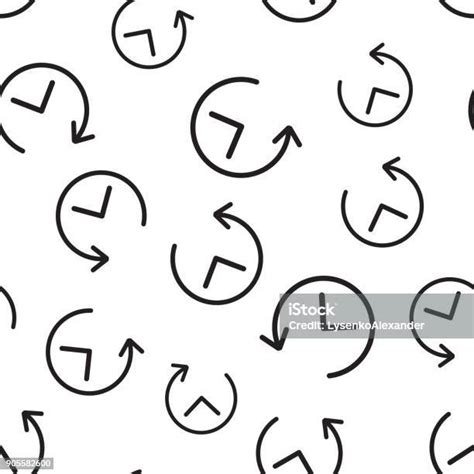 時計タイマーのシームレスなパターン背景ビジネス フラットのベクター イラストです時計時計記号シンボル パターン アイコンのベクターアート