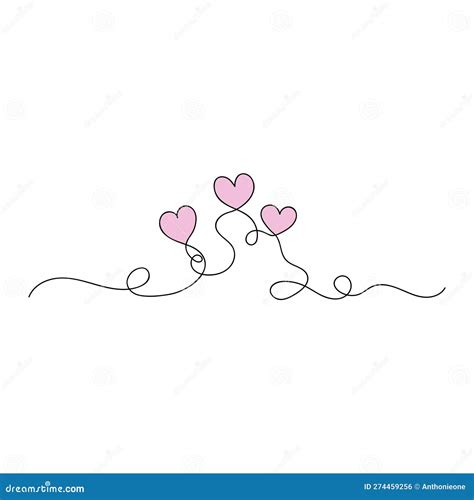 Two Hearts Continuous Line Drawing Hearts Couple Trendy Minimalist
