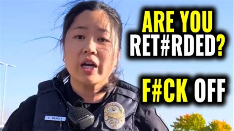 Idiot Female Cop Gets Owned By Young Man I Dont Answer Questions And Id