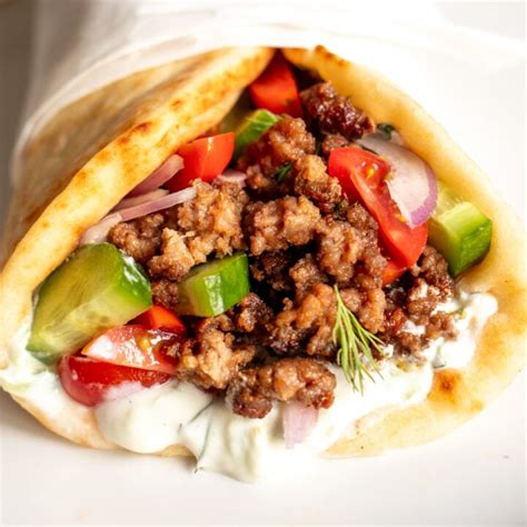 Ground Lamb Gyro Recipe With Tzatziki Sauce Super Easy Grilled