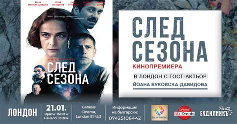 Buy Tickets 📽️ След Сезона кинопремиера в Лондон с гост актьор
